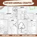 10 Safari Animals Craft Printable, Fun DIY Crafts for Kids, Cut and ...
