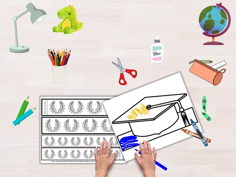 Graduation Cap Printable Paper Crown for Prek, Kinder, Homeschool ...