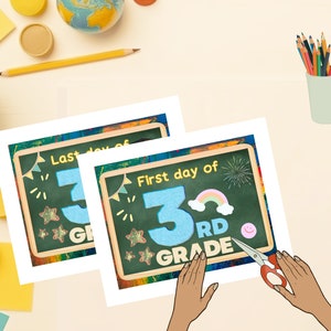 First and Last Day of School Sign Printable, Back to School Board, 1st ...