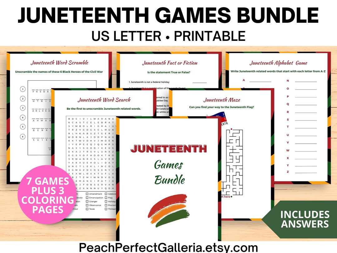 Juneteenth Game Bundle, Juneteenth Activities, Black History Activities ...