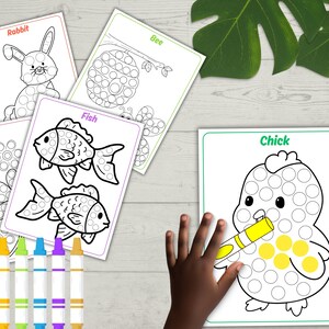 Spring Dot Marker Printables, Finger Paint Printables, Do A Dot for ...
