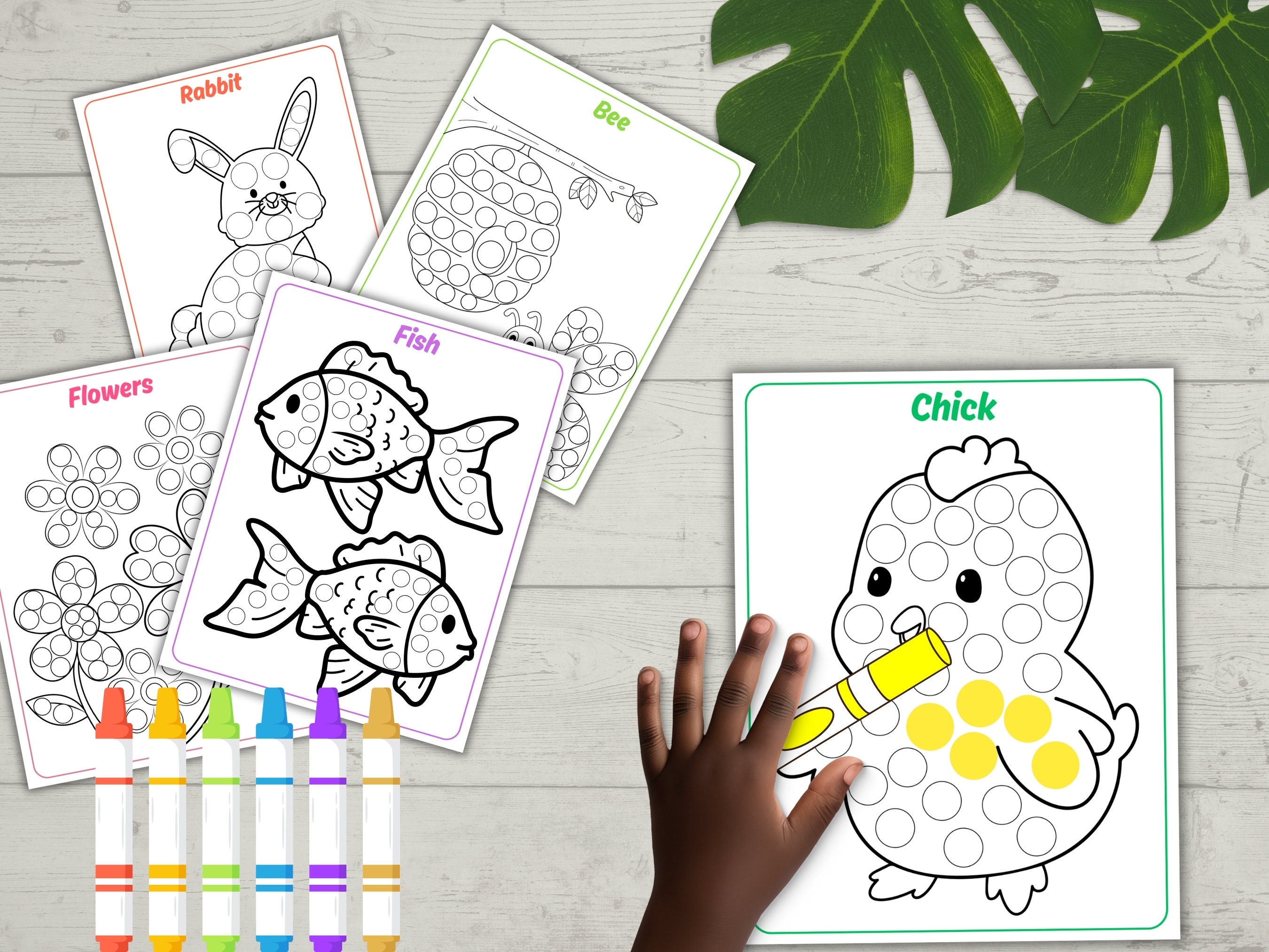 Spring Dot Marker Printables, Finger Paint Printables, Do A Dot for ...