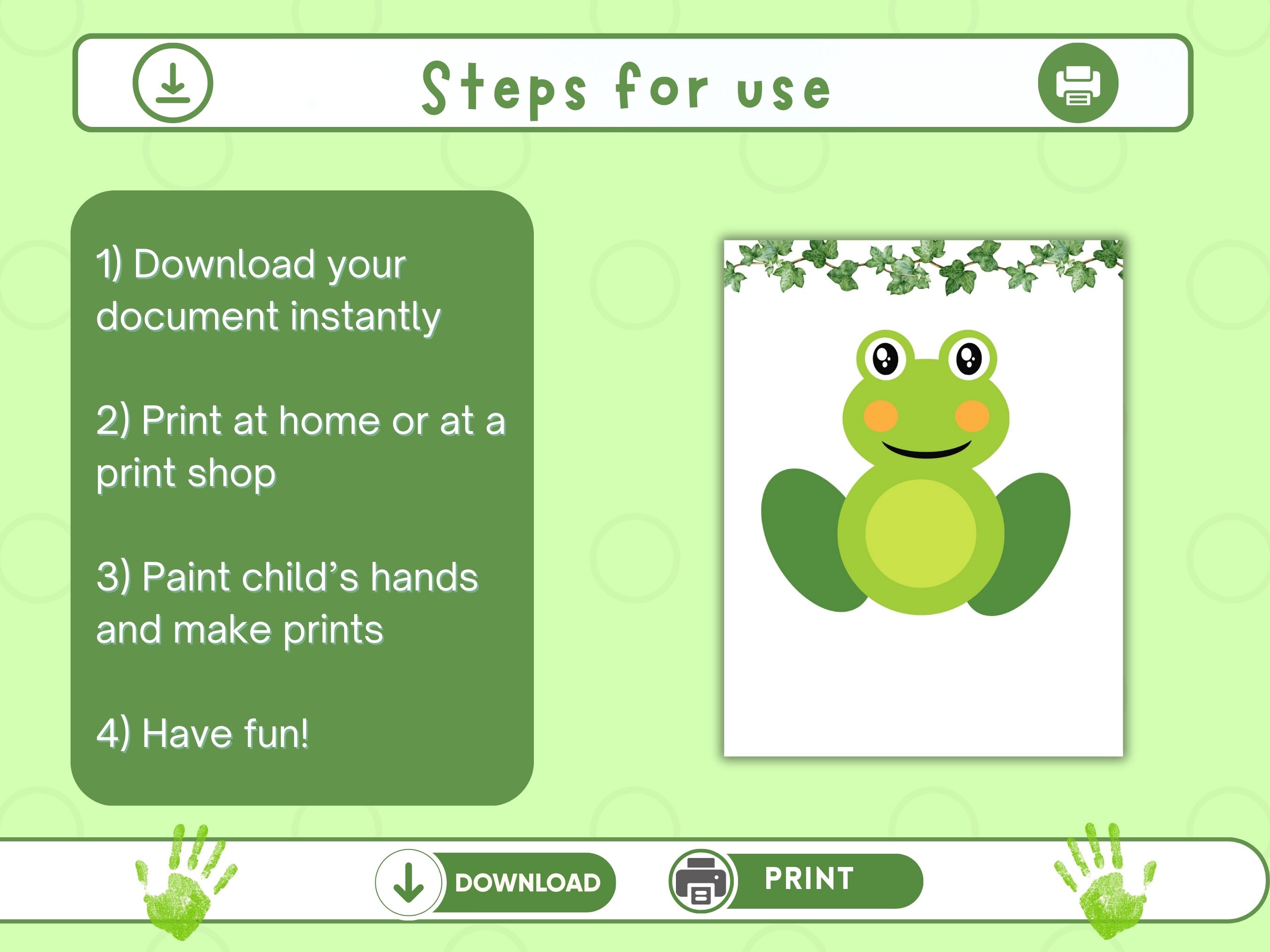 Leap Into Fun With Frog Handprints Activity Perfect for Leap Day Craft ...