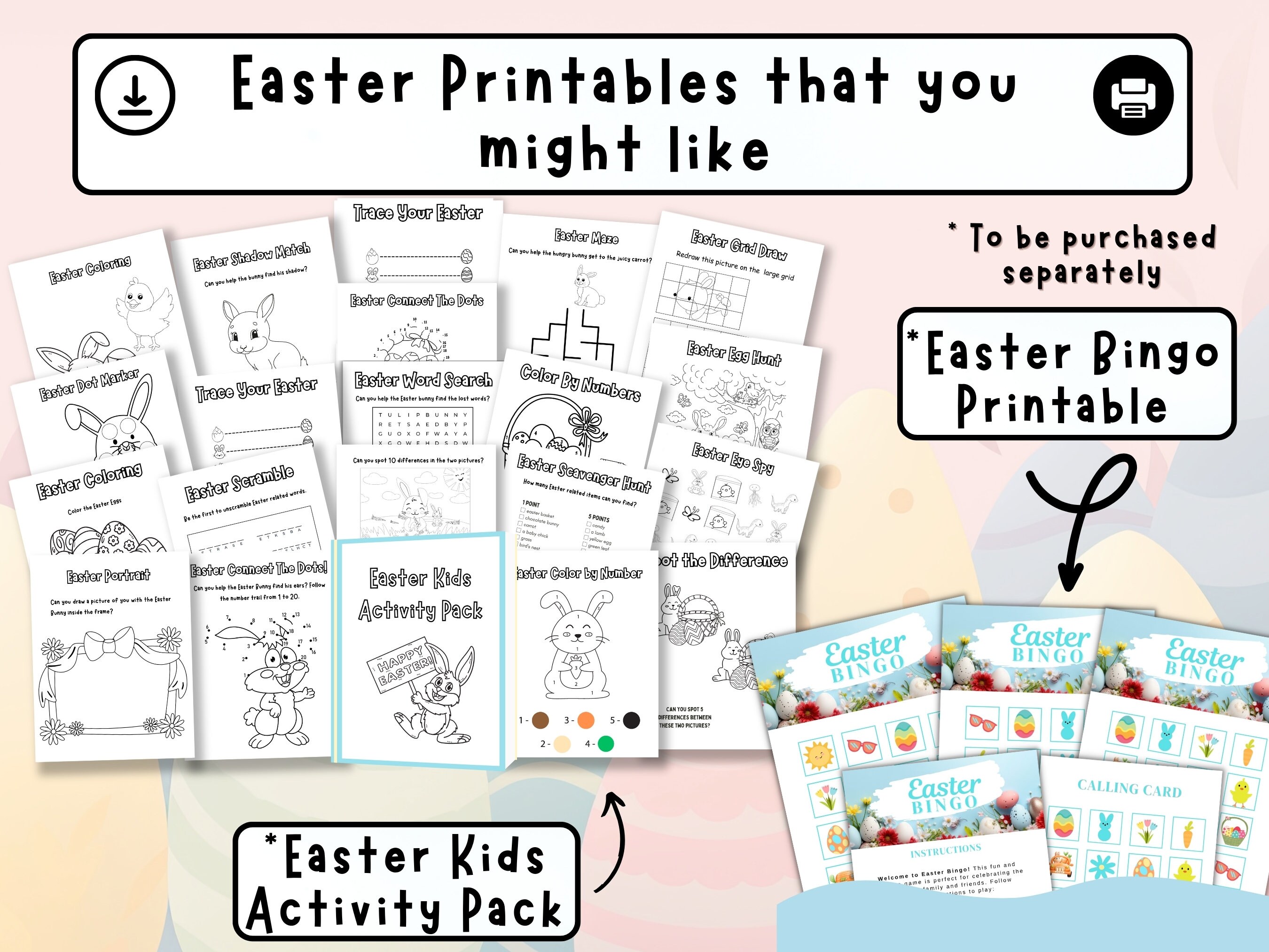 Easter Bunny Printable Craft for Preschoolers, Kindergarten, Homeschool ...