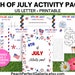 4th of July Activity Pack, Printable Independence Day Activities ...