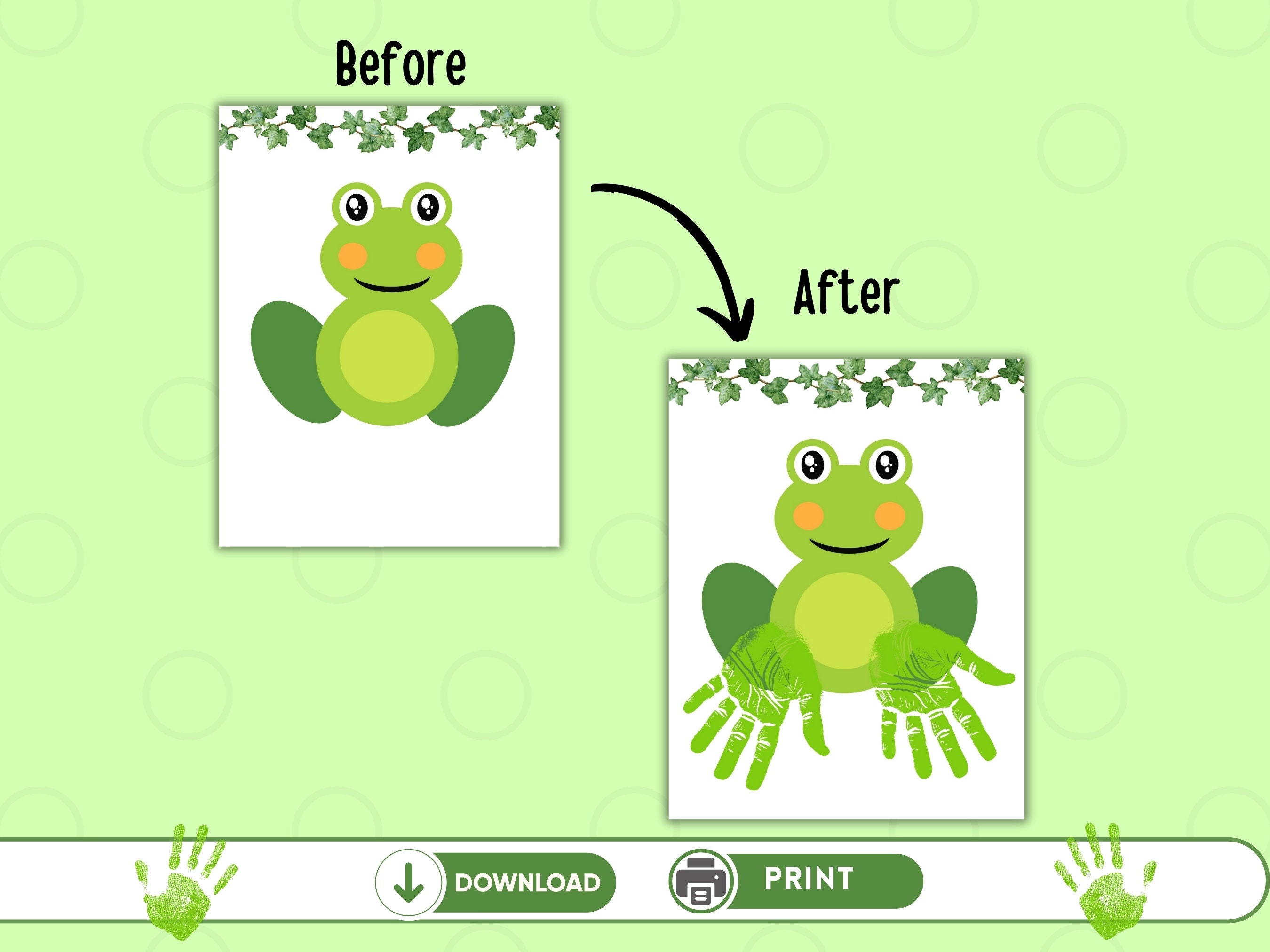 Leap Into Fun With Frog Handprints Activity Perfect for Leap Day Craft ...