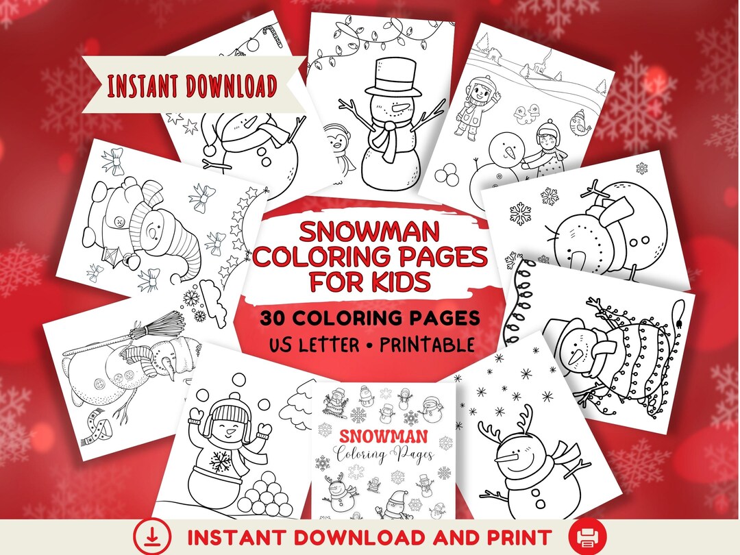 Snowman Coloring Pages for Kids – Fun and Festive Winter Printable ...