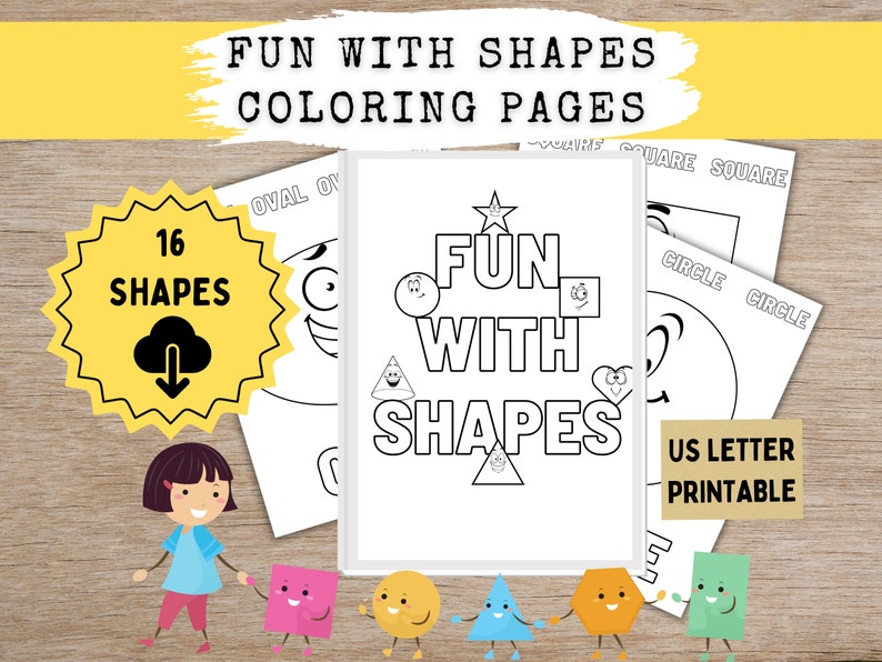 Shapes Coloring and Tracing Printable for Toddlers, Preschoolers and ...