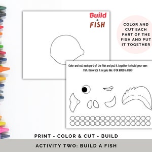 Build A Fish Craft Printable, Fun DIY Crafts for Kids, Cut and Glue ...