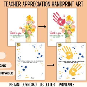 Teacher Appreciation Handprint Art | DIY Teacher Gift | End of Year ...