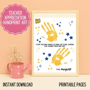 Teacher Appreciation Handprint Art | DIY Teacher Gift | End of Year ...