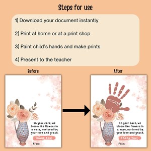 Teacher Appreciation Handprint Art | DIY Teacher Gift | End of Year ...