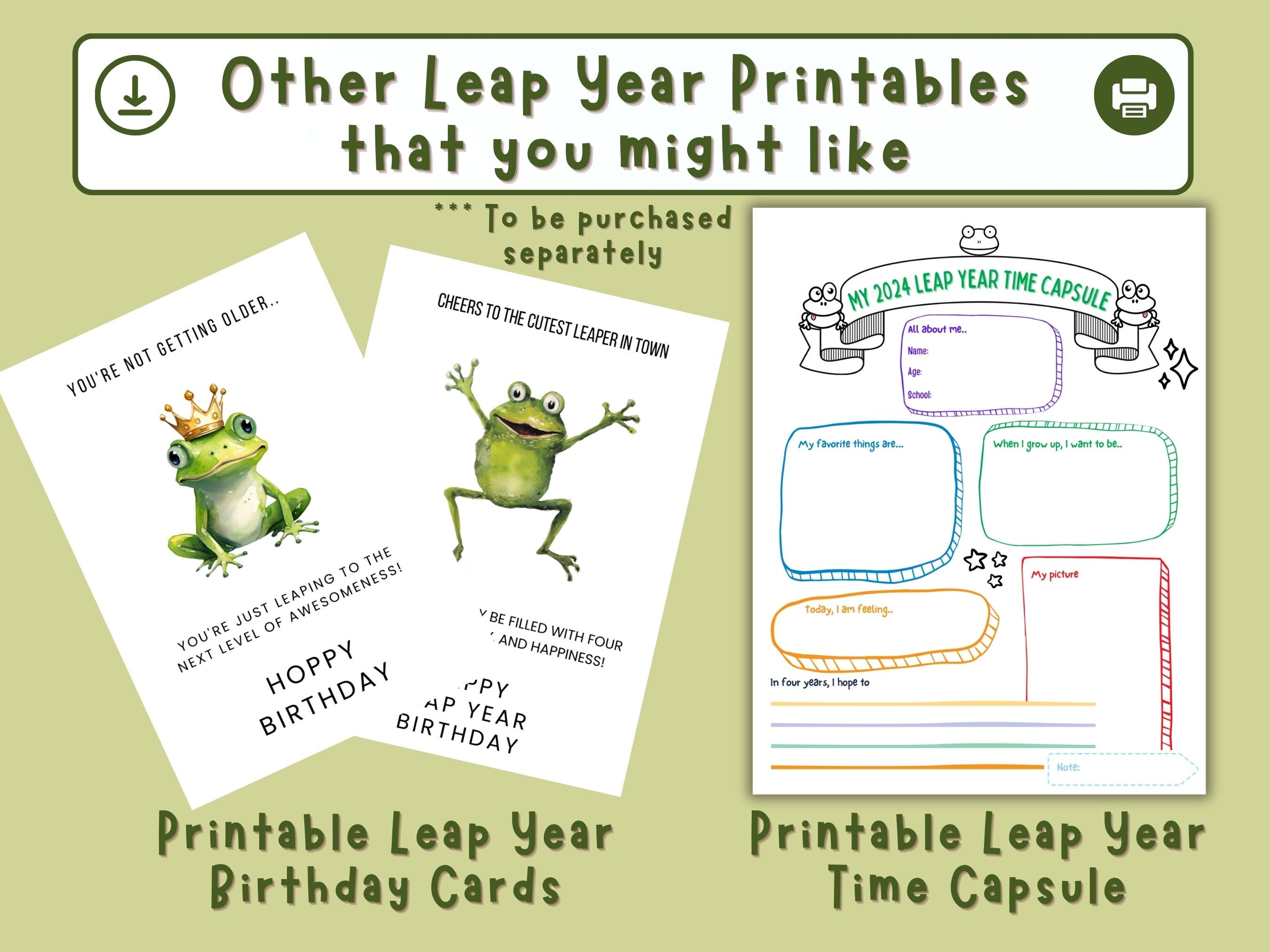 Leap Year Activity Pack of Educational Puzzles, Games, and Coloring Fun ...