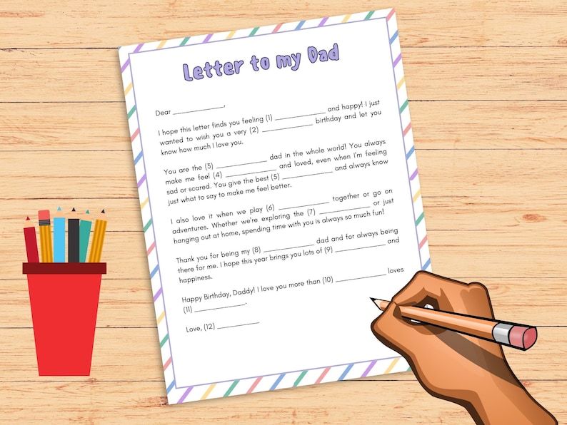 Letter to My Dad | Fathers Day Printable | Father’s Day Gift | Gift for ...