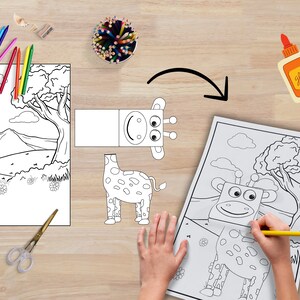 10 Safari Animals Craft Printable, Fun DIY Crafts for Kids, Cut and ...