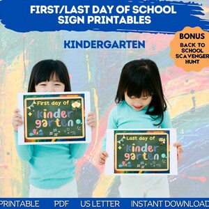 First and Last Day of School Sign Printable, Back to School Board, 1st ...
