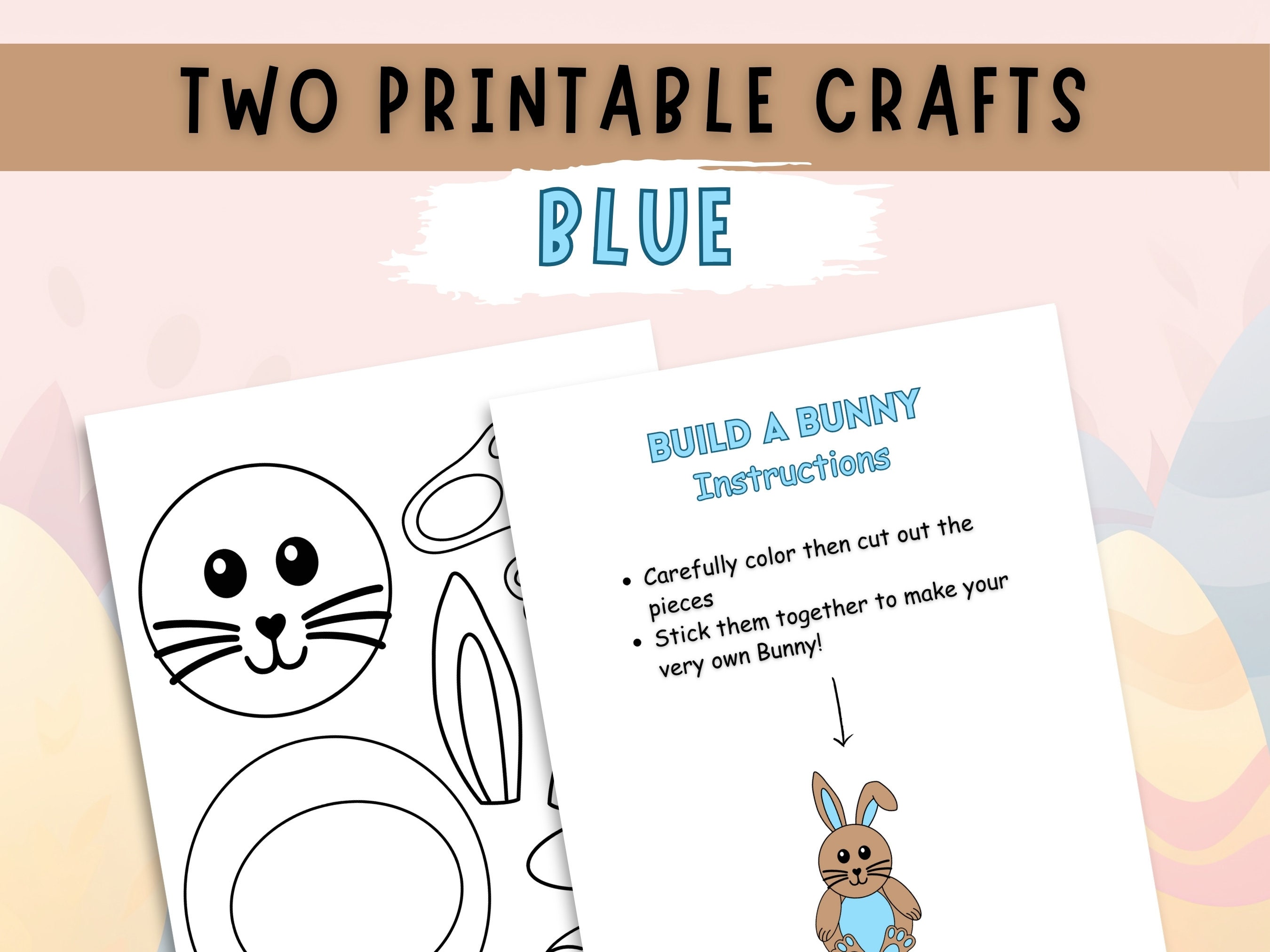 Easter Bunny Printable Craft for Preschoolers, Kindergarten, Homeschool ...