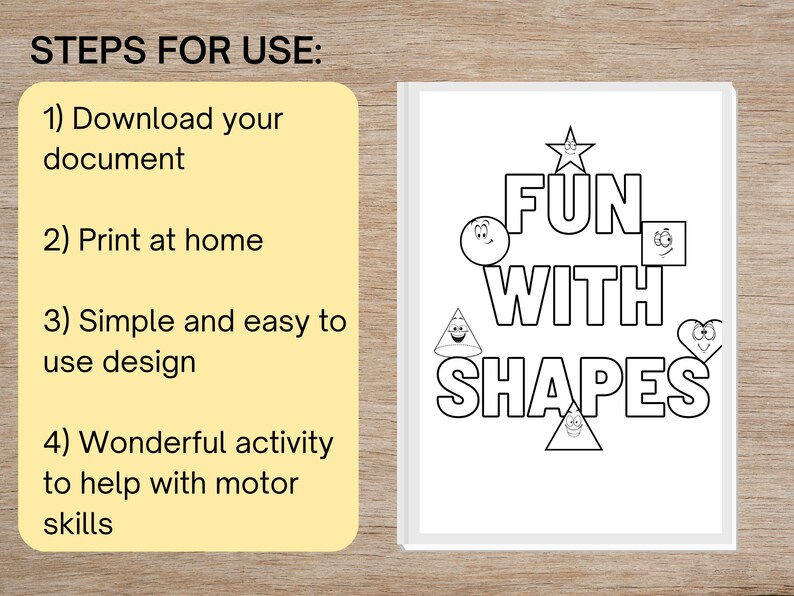 Shapes Coloring and Tracing Printable for Toddlers, Preschoolers and ...
