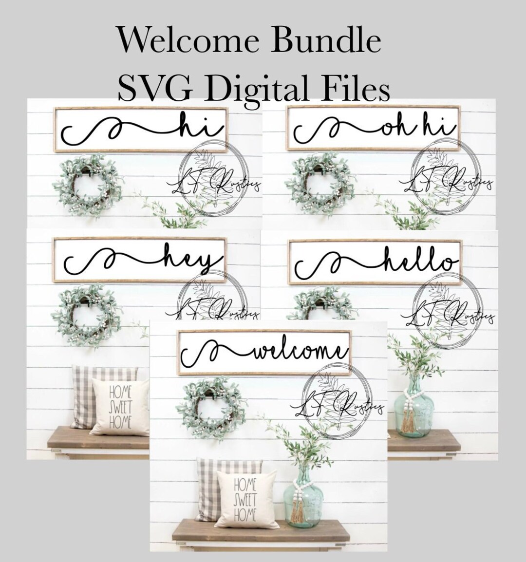 Welcome Bundle SVG Digital File - Etsy