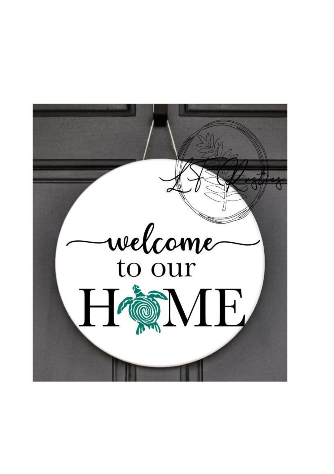 Welcome to Our Home Beach Turtle Door Hanger SVG Digital File - Etsy