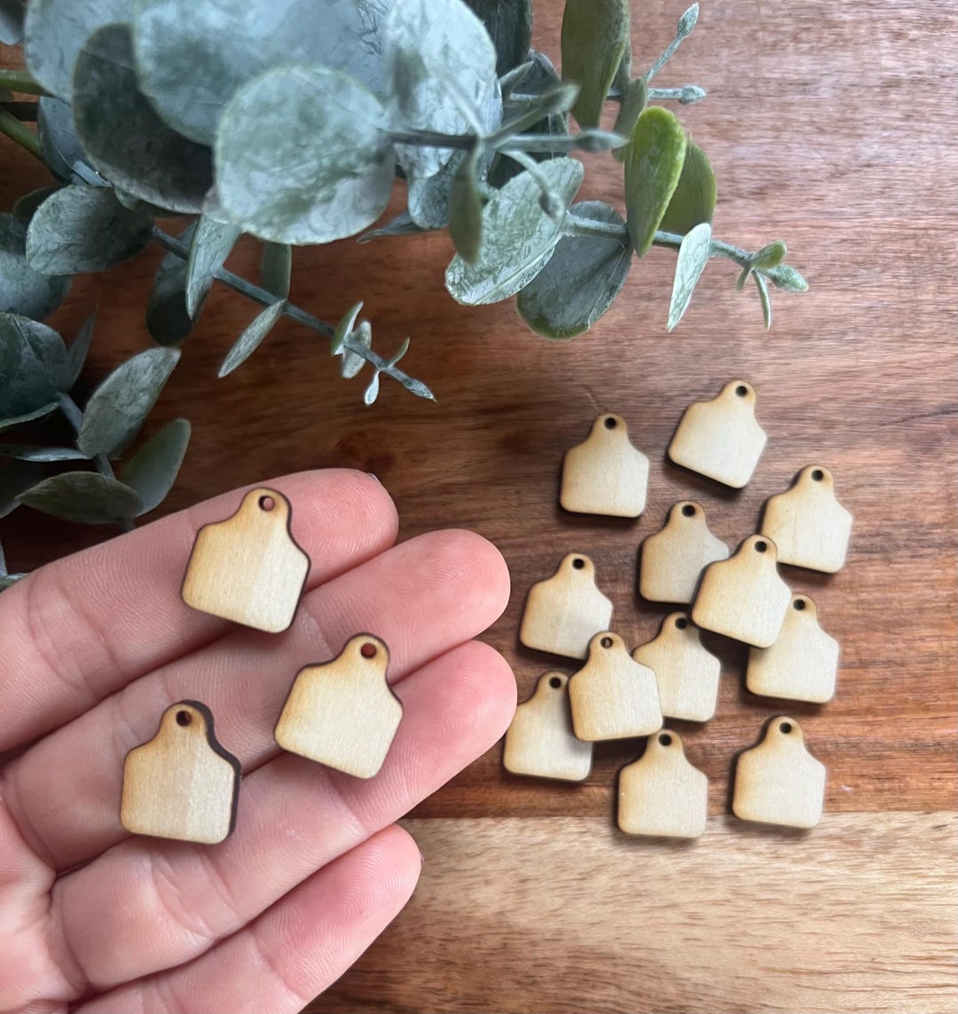 Tiny Wood Cow Tag Cutouts: Farmhouse DIY Crafts - Etsy