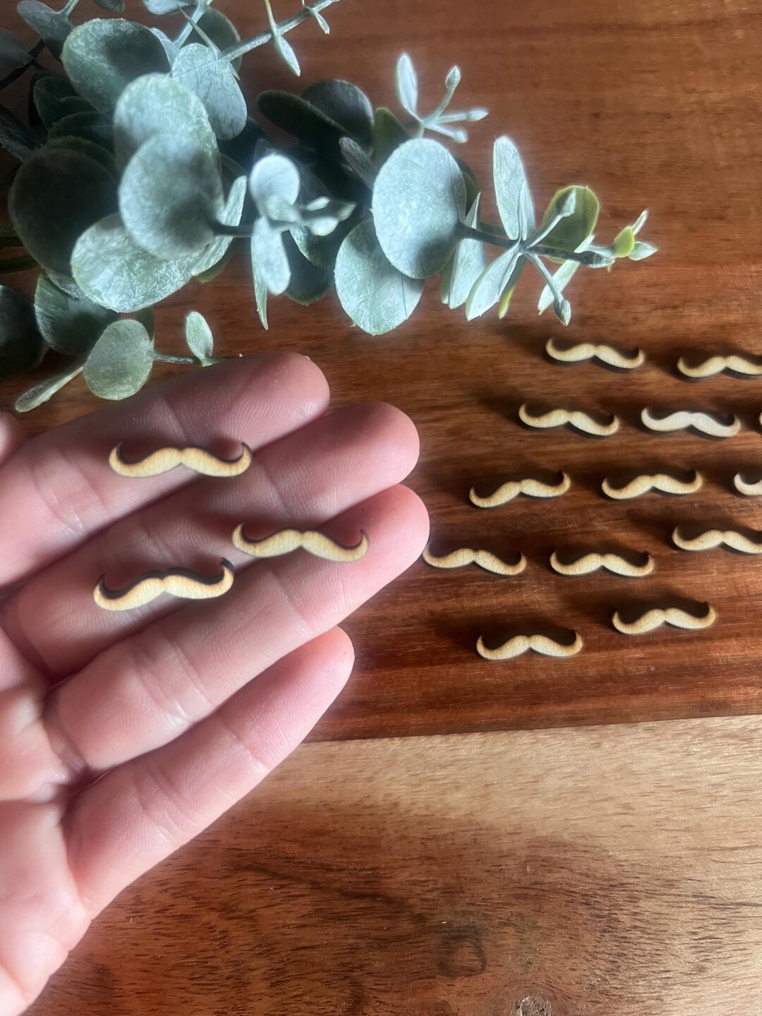 Tiny Wood Mustache Cutouts: DIY Craft Supplies (30-40 Pieces, 1/2") - Etsy