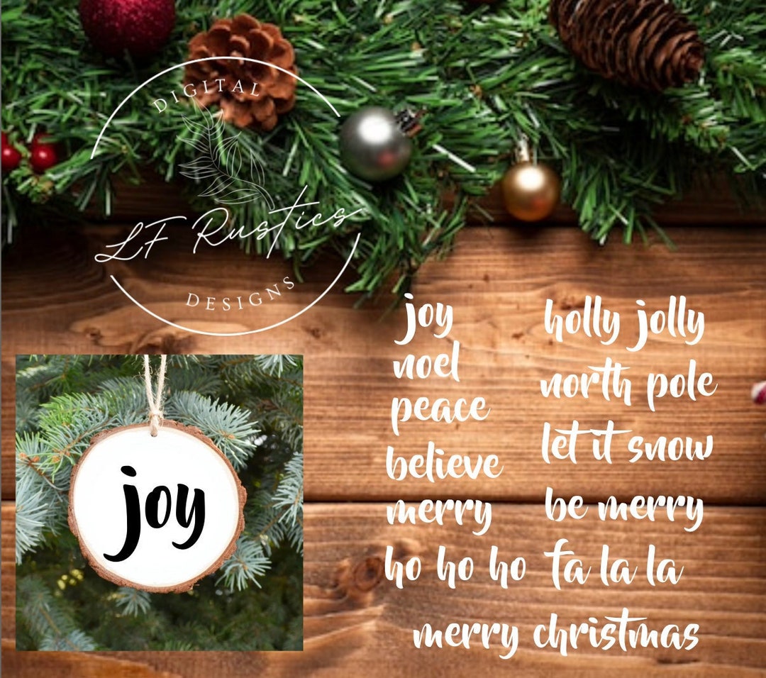 Rustic Farmhouse Christmas Words SVG Digital File - Etsy