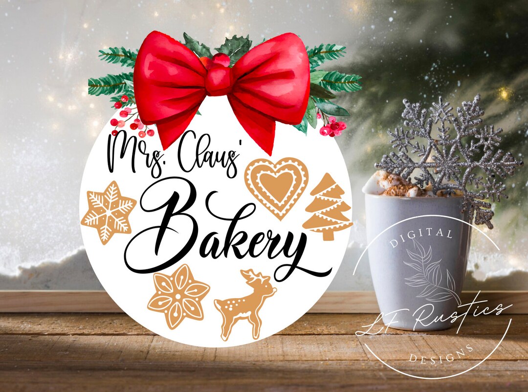 Mrs Claus Bakery SVG Digital File - Etsy