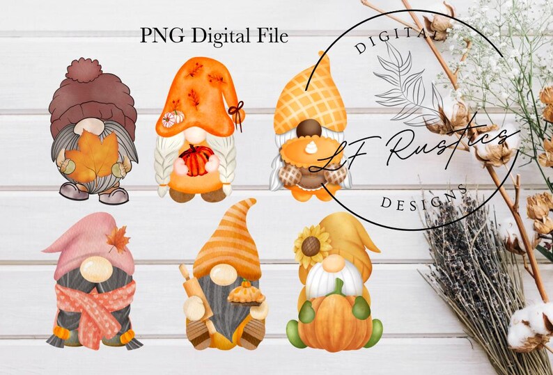 Fall Gnomes PNG Digital File - Etsy