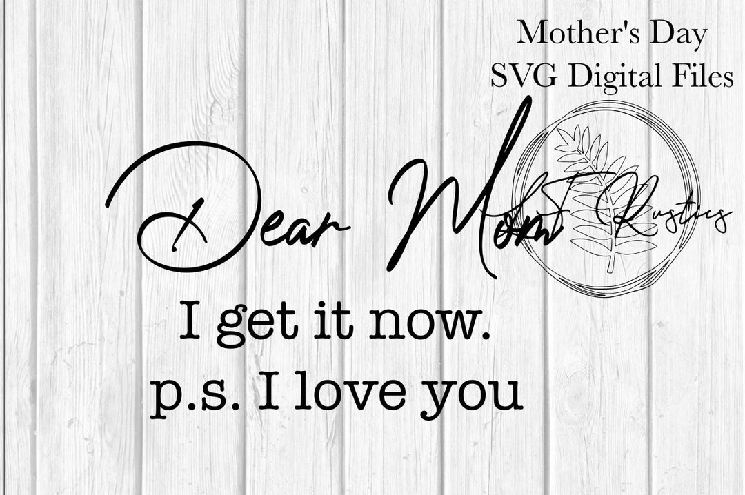 Dear Mom SVG Digital File - Etsy