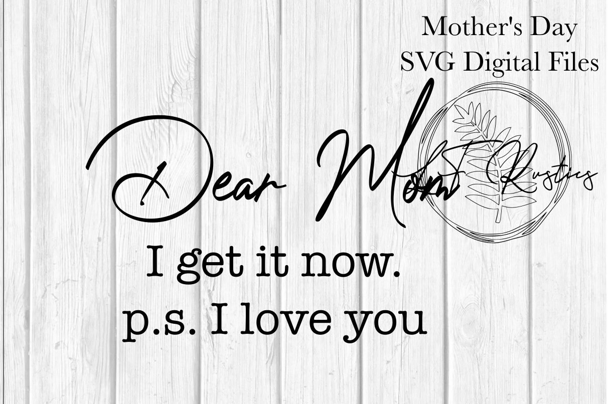 Dear Mom SVG Digital File - Etsy