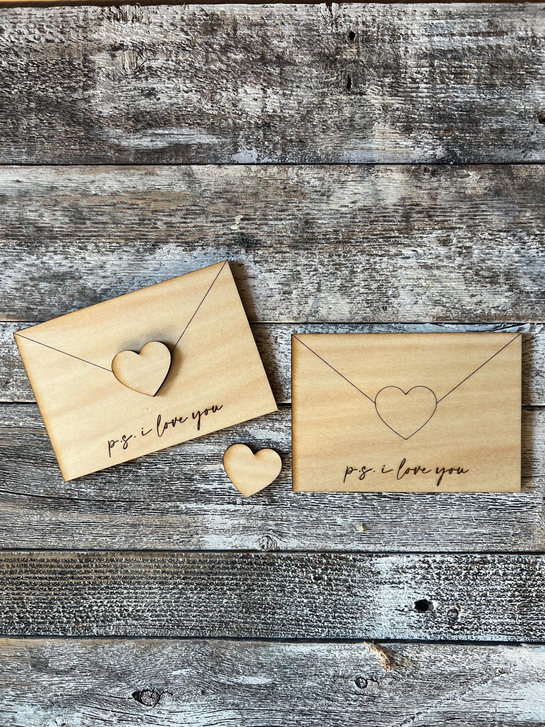 Love Letter Valentine Laser Cut Out Set of 2 or 5 - Etsy