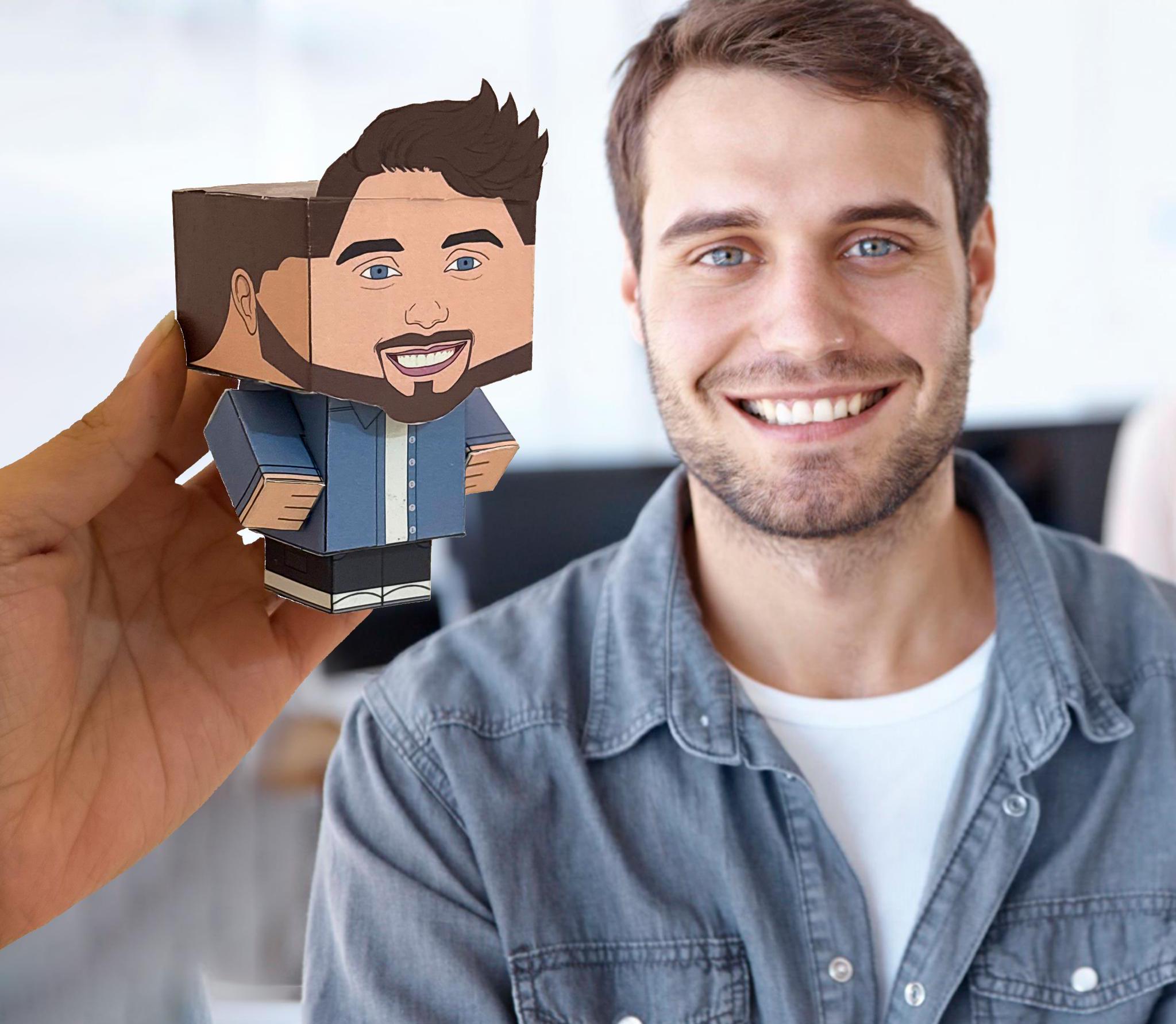 Custom Papercraft Human Figure, Custom Illustration, Personalized ...