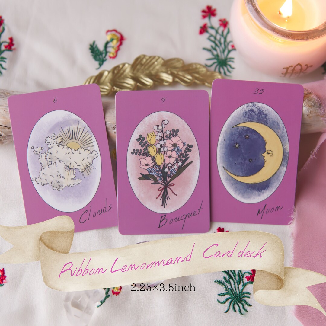 Ribbon Lenormand Deck, Lenormand Cards, Oracle Cards, Oracle Deck - Etsy