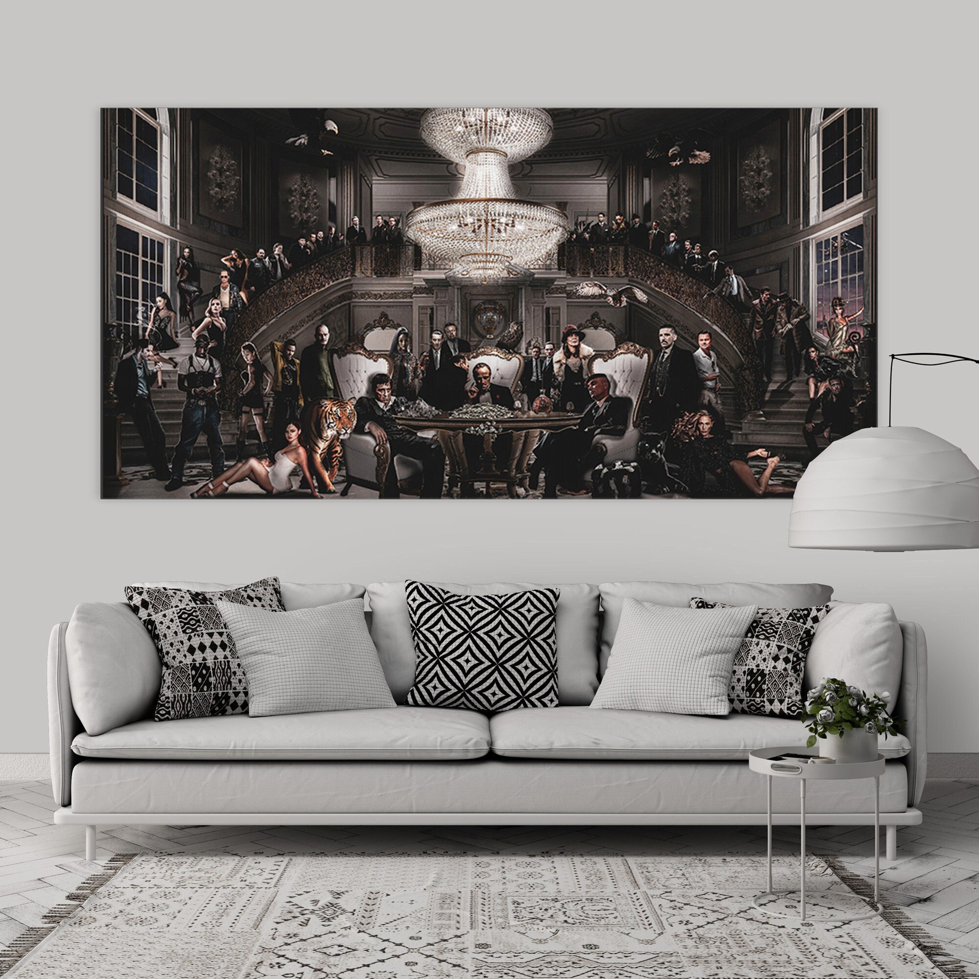 Iconic Gangster Movie Stars Canvas Print Hollywood Mafia Film Legends ...