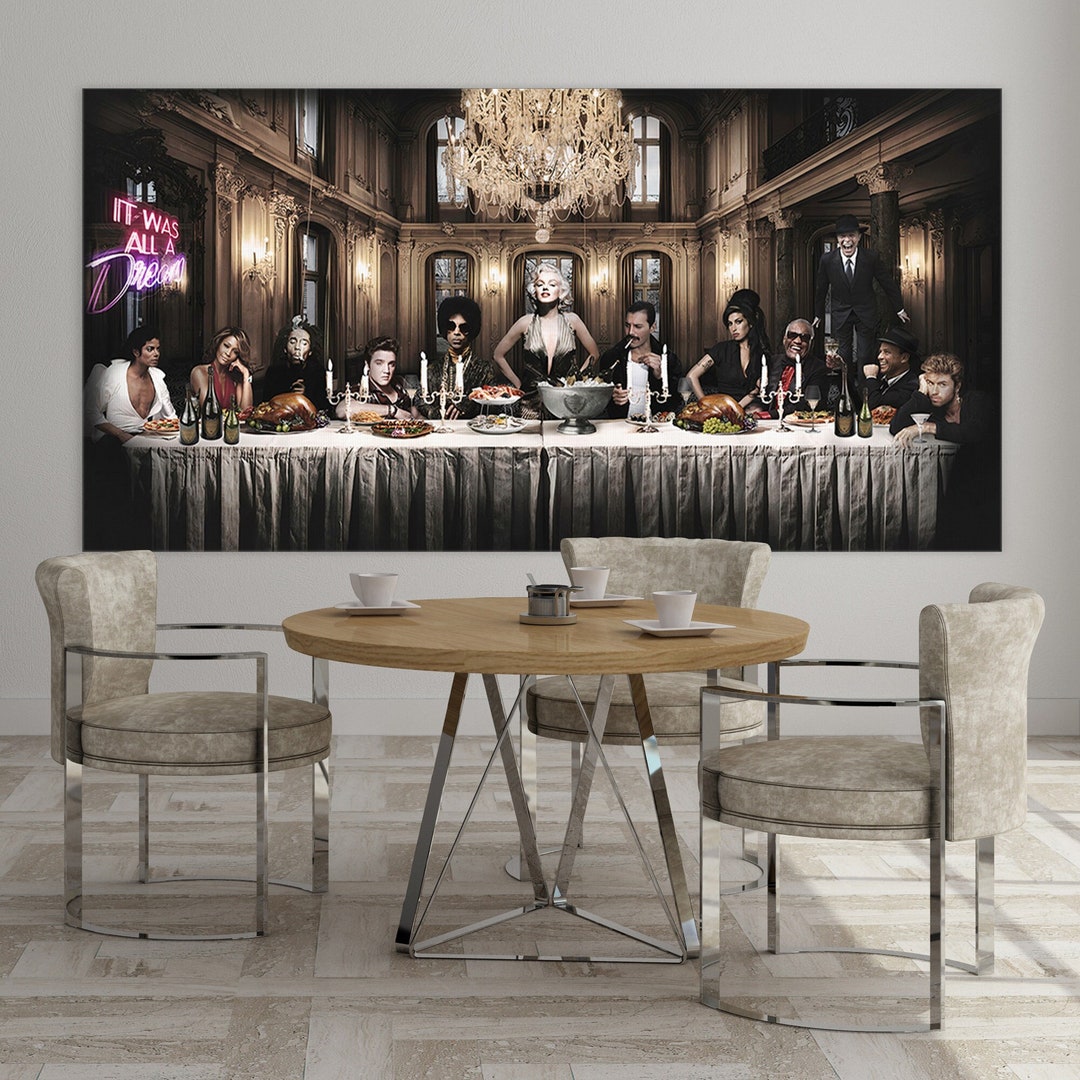 Famous Celebrities the Last Supper Canvas Print Wall Art the Most ...
