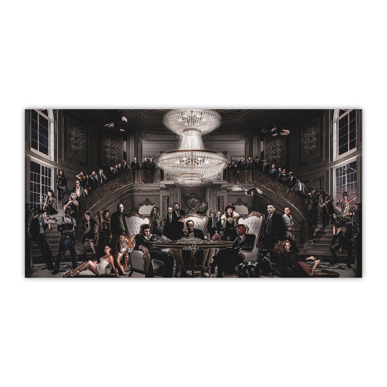 Iconic Gangster Movie Stars Canvas Print Hollywood Mafia Film Legends ...