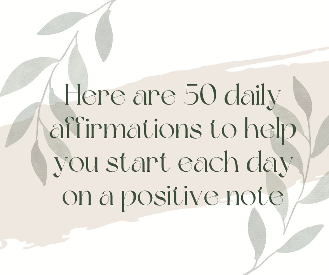 50 Daily Affirmations Social Media Ready Facebook Insta - Etsy