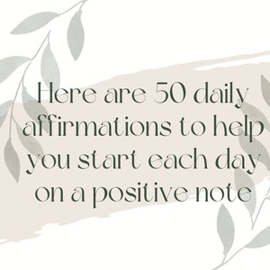 50 Daily Affirmations Social Media Ready Facebook Insta - Etsy