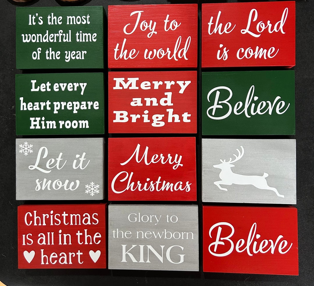 Wooden Christmas Signs - Etsy