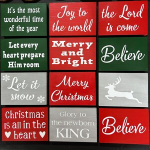Wooden Christmas Signs - Etsy
