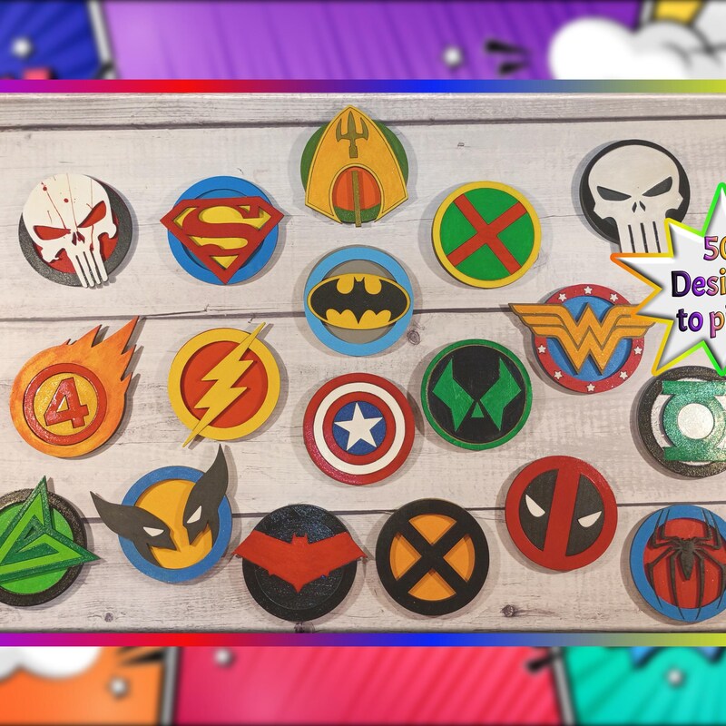 Superhero Magnets Crafts - Etsy