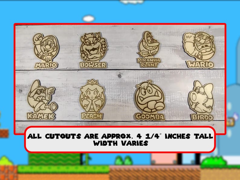 Paint Your Own Wooden Magnet Cutouts Video Game Characters! 16 to ...
