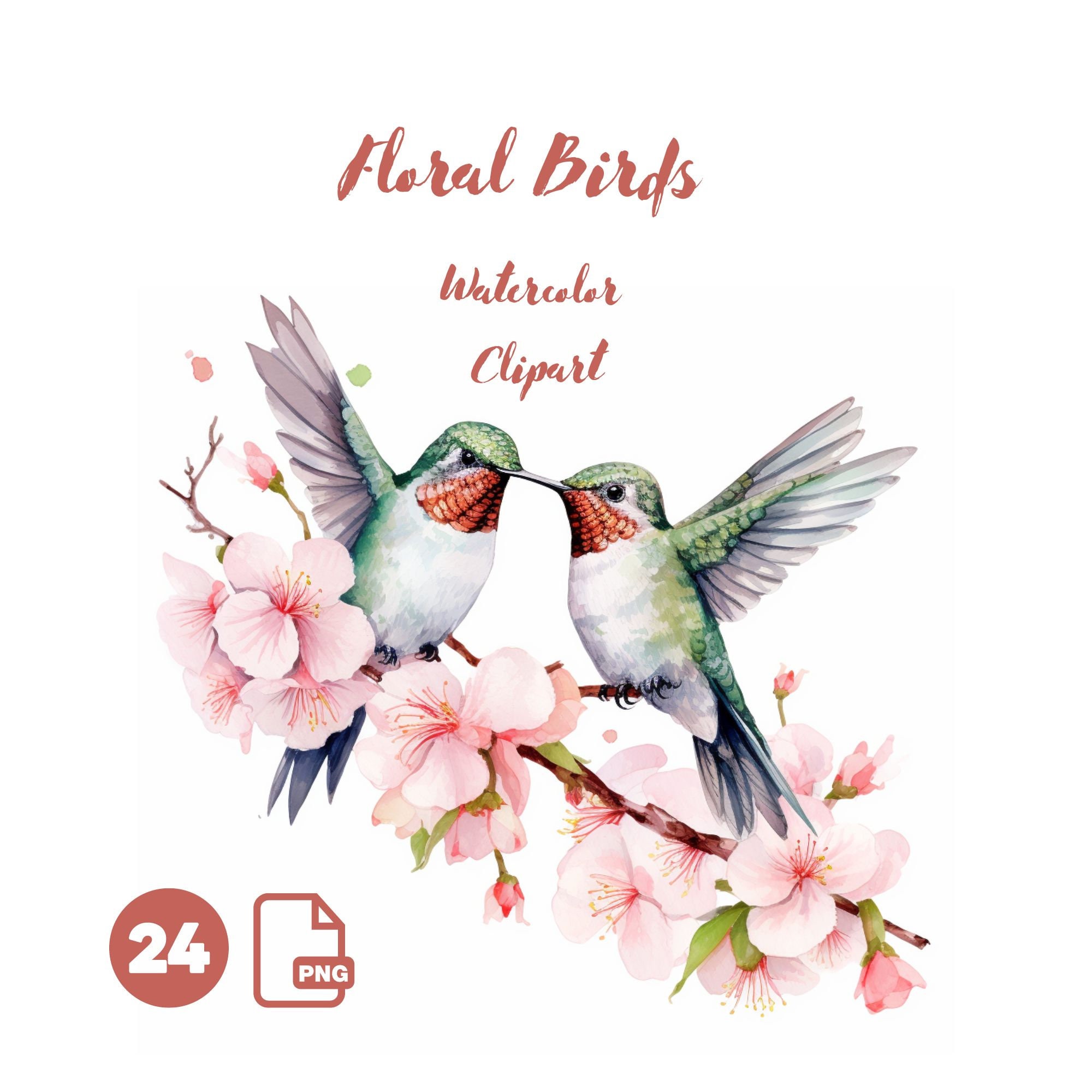 Watercolor Birds Clipart Bundle, Spring Birds Clipart, Birds Bundle ...