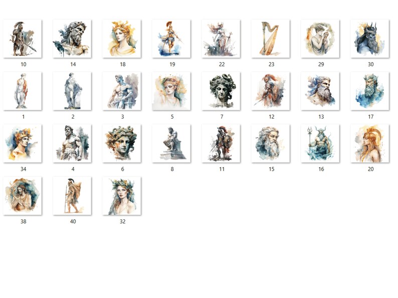 40 PNG Watercolor Fantasy Ancient Greek Clipart, Ancient Greek ...