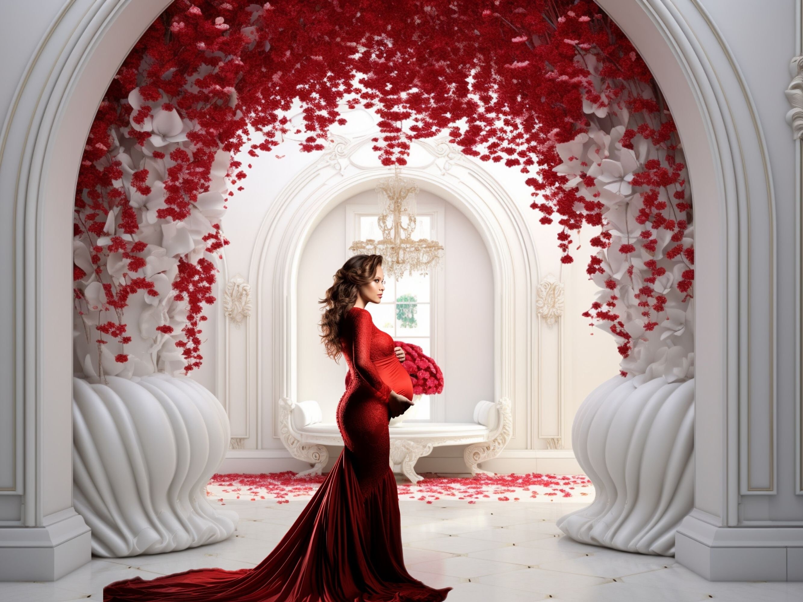 Maternity Digital Backdrops Bundle Floral Maternity Backdrop - Etsy