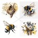 Watercolor Bumblebee Clipart Bee PNG Summer Clipart Honeybee Clipart ...