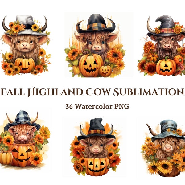 Halloween Highland Cow Svg - Etsy
