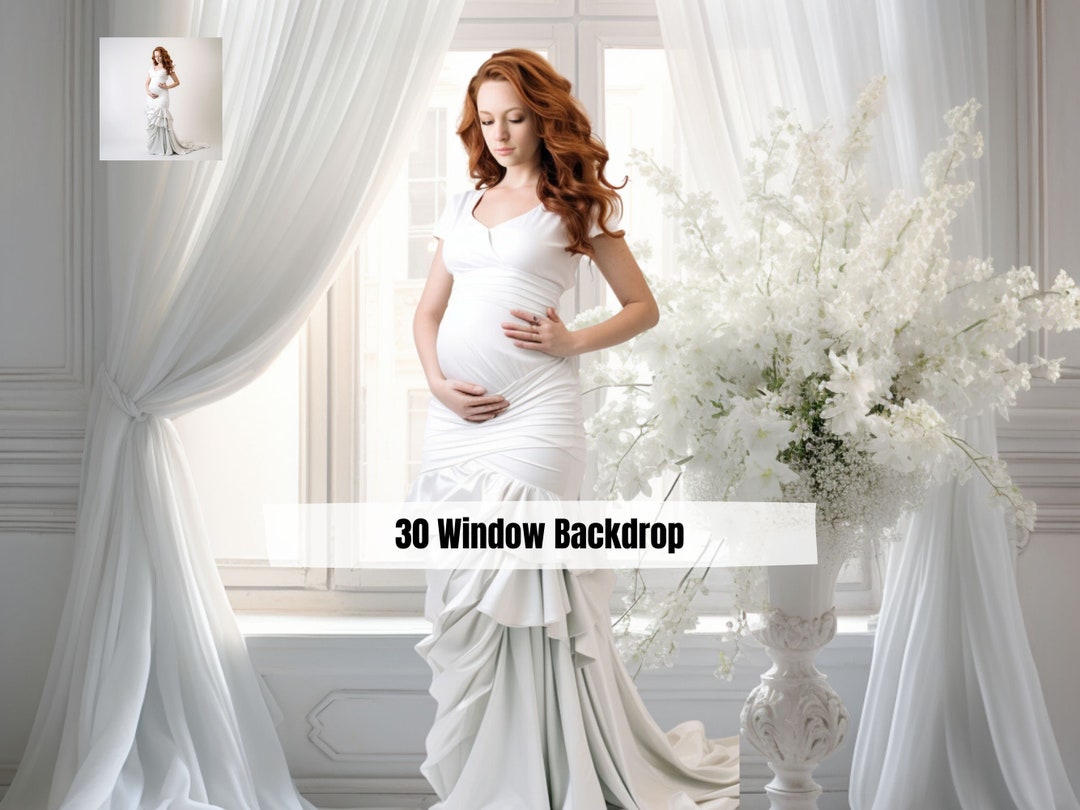 Backlit Window Digital Backdrops, White Room, Photoshop Overlays ...