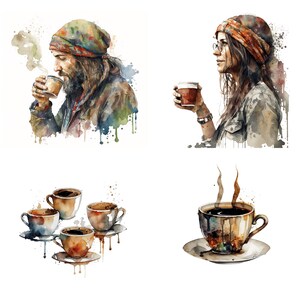 Coffee Clipart | Watercolor Coffee Cup Clipart | Food Clipart | Iced ...